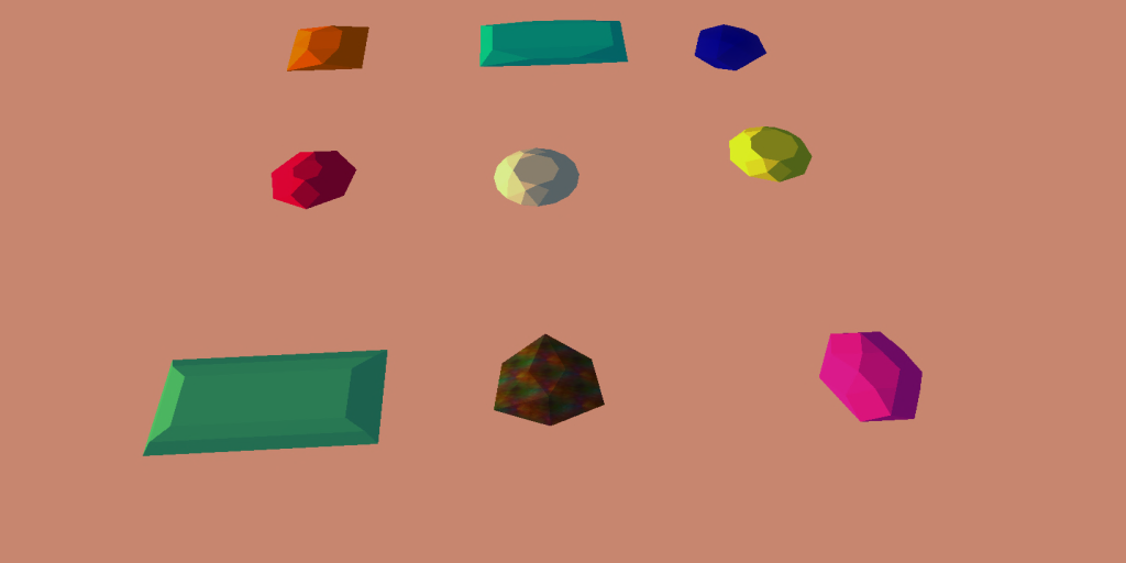 Nine Different Faceted Gemstones (All Mesh) | Kitely