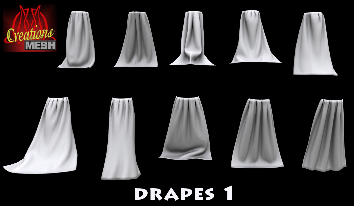 Curtain Drapes FULL PERM MESH | Kitely