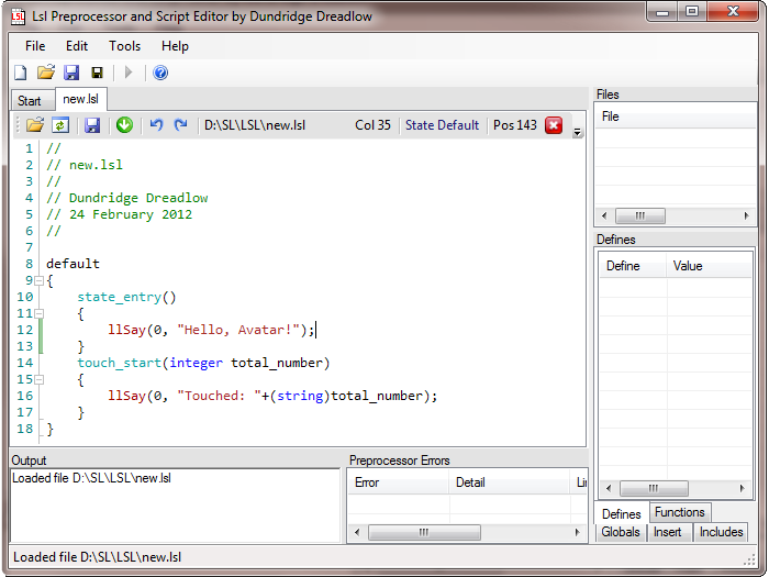 LSL Preprocessor and Editor | Kitely