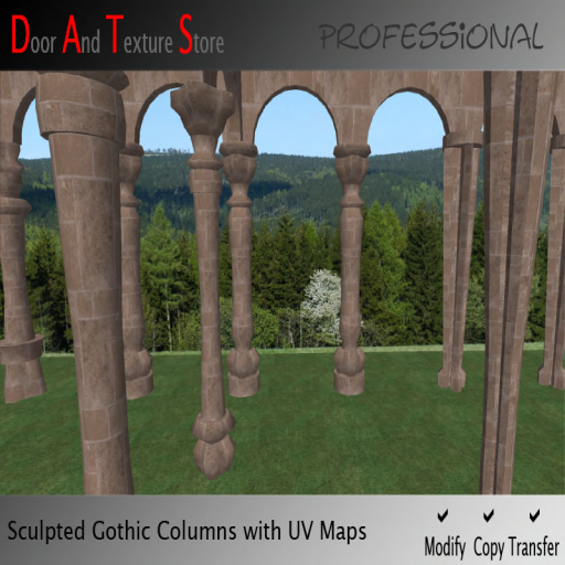 DATS Sculpted Gothic Columns 1 | Kitely