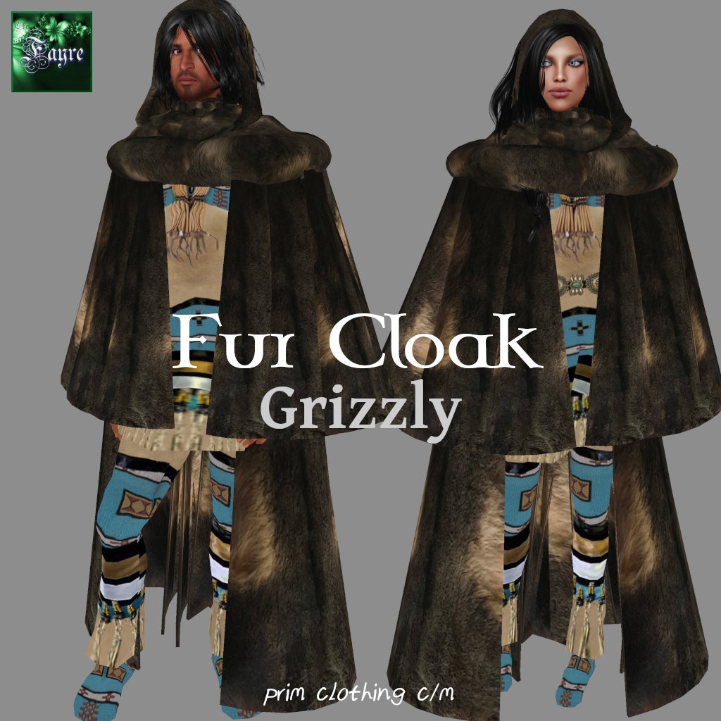 WESTERN - Fur Cloak / Robe (in 9 Furs) | Kitely