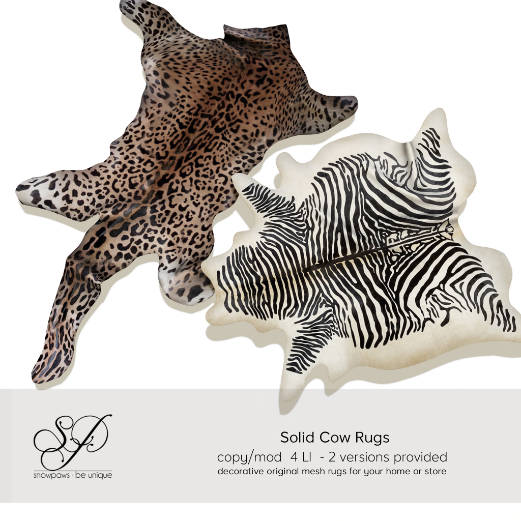 Snowpaws - Mesh Exotic Animal Rugs | Kitely
