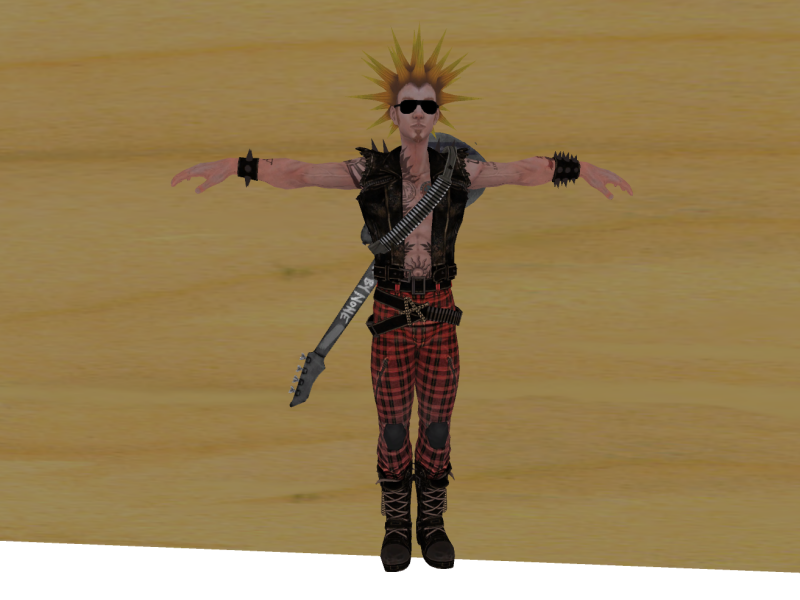 punk rocker avatar/with guitar | Kitely