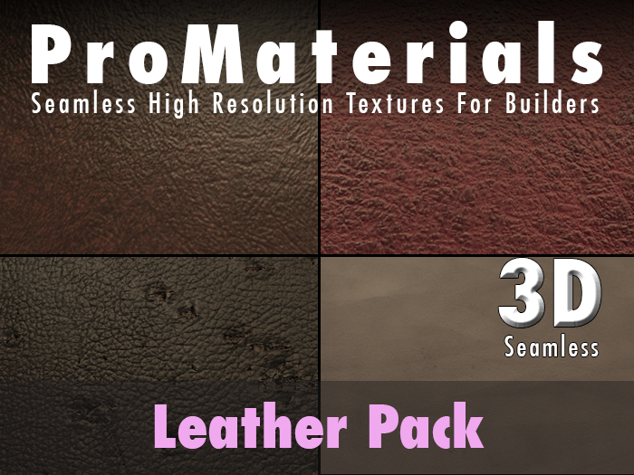 ProMaterials - 3D Leather Textures Pack - 48 textures | Kitely