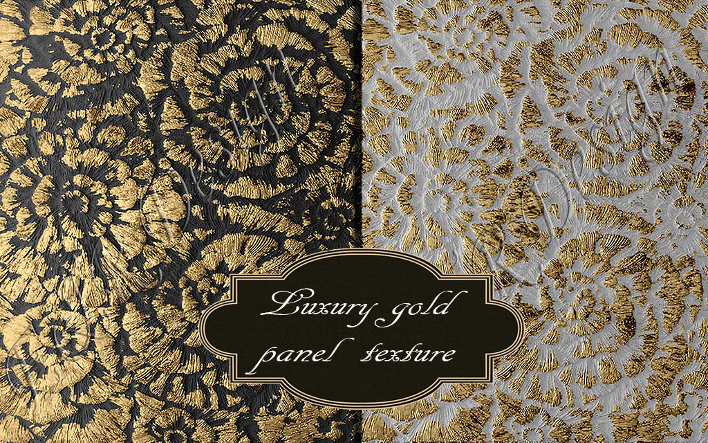 Luxury gold flower panel texture (No seamless) | Kitely