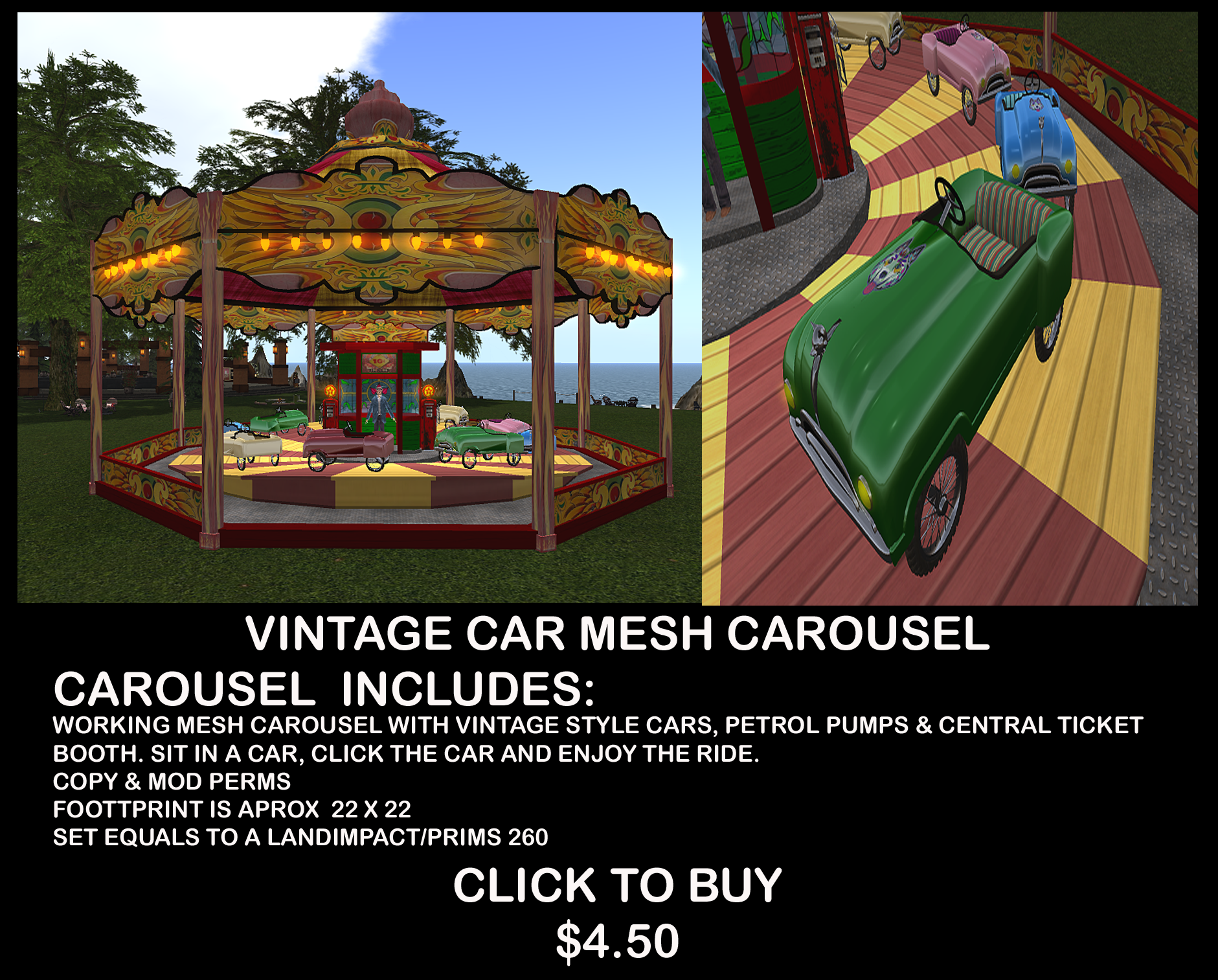 Fully Working Vintage Car Fair Ground Ride | Kitely