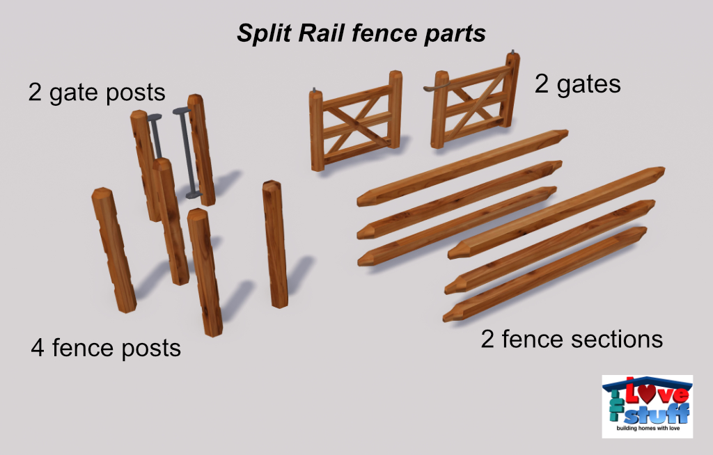 Split Rail Fence Kit | Kitely