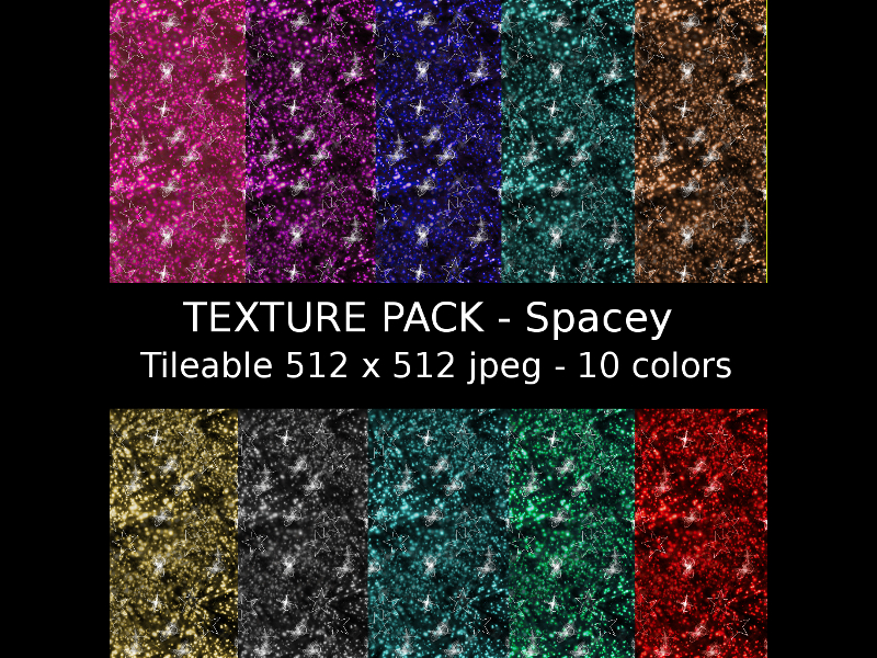 Texture Pack - Spacey - 10 colors | Kitely