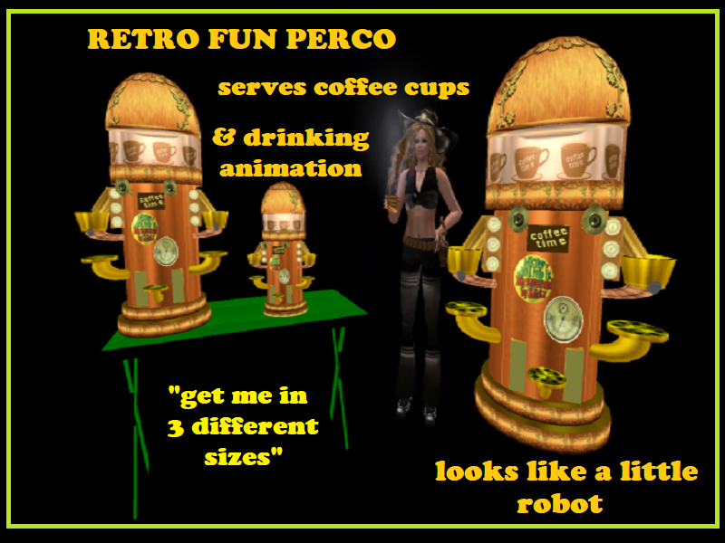 Retro Fun perco, looks like a robot | Kitely