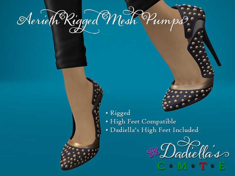 Aerieth Rigged Mesh Pumps with Feet and HUD | Kitely