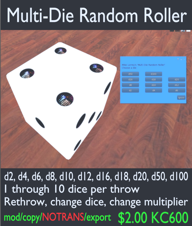 Multi-Die Random Roller | Kitely