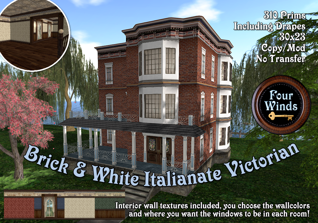Four Winds - Brick & White Italianate Victorian House | Kitely