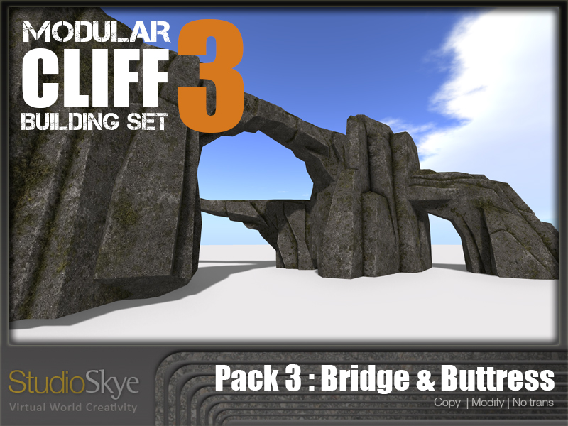 Skye Modular Cliff : Pack 3 Bridge & Buttress | Kitely
