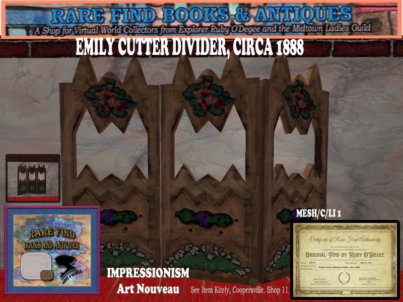 Emily Cutter's Boudoir Divider circa 1888 | Kitely