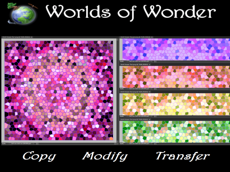 WoW 5 Mosaic Tiles Textures | Kitely