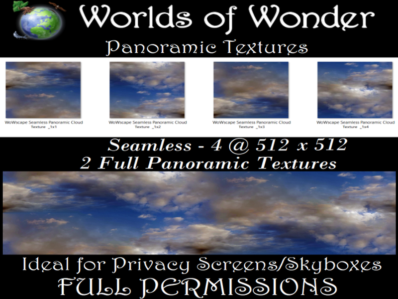 WoW 6 Seamless 360 Cloud Panoramic Textures v1 | Kitely