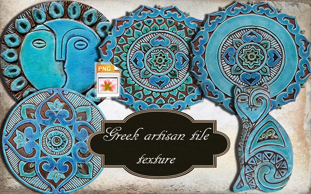 Greek artisan tile alpha texture seamless | Kitely