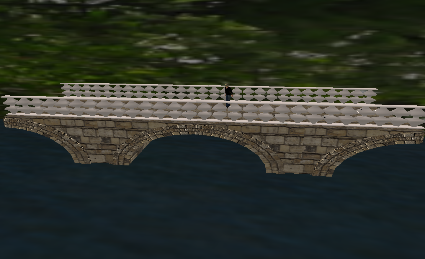 Stone Bridge With Marble Railing | Kitely