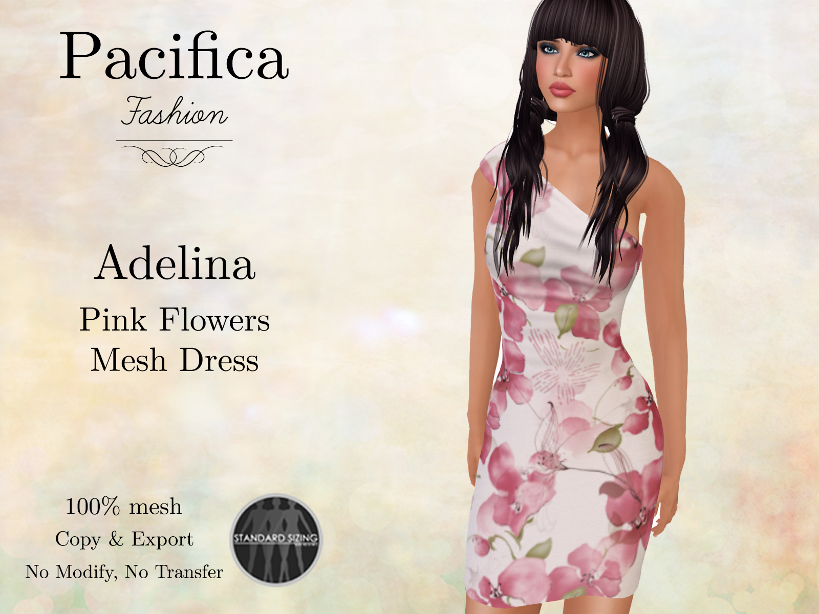Pacifica Fashion - Adelina Pink Mesh Dress | Kitely