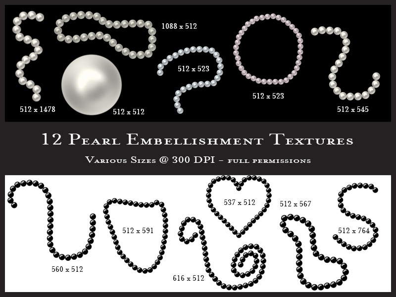 Pearl Embellishments 12 pcs Set 1 | Kitely