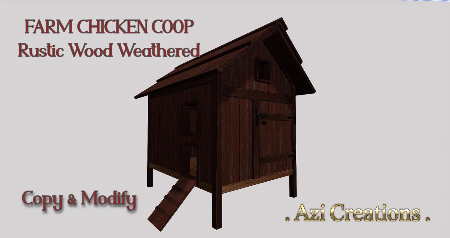 Farm Chicken Coop Rustic Weathered | Kitely