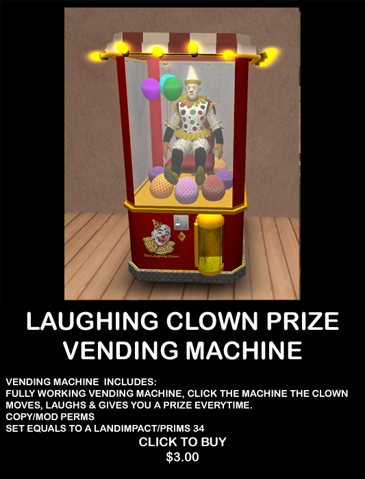 Fun Arcade Laughing Clown Vending Prize Machine | Kitely