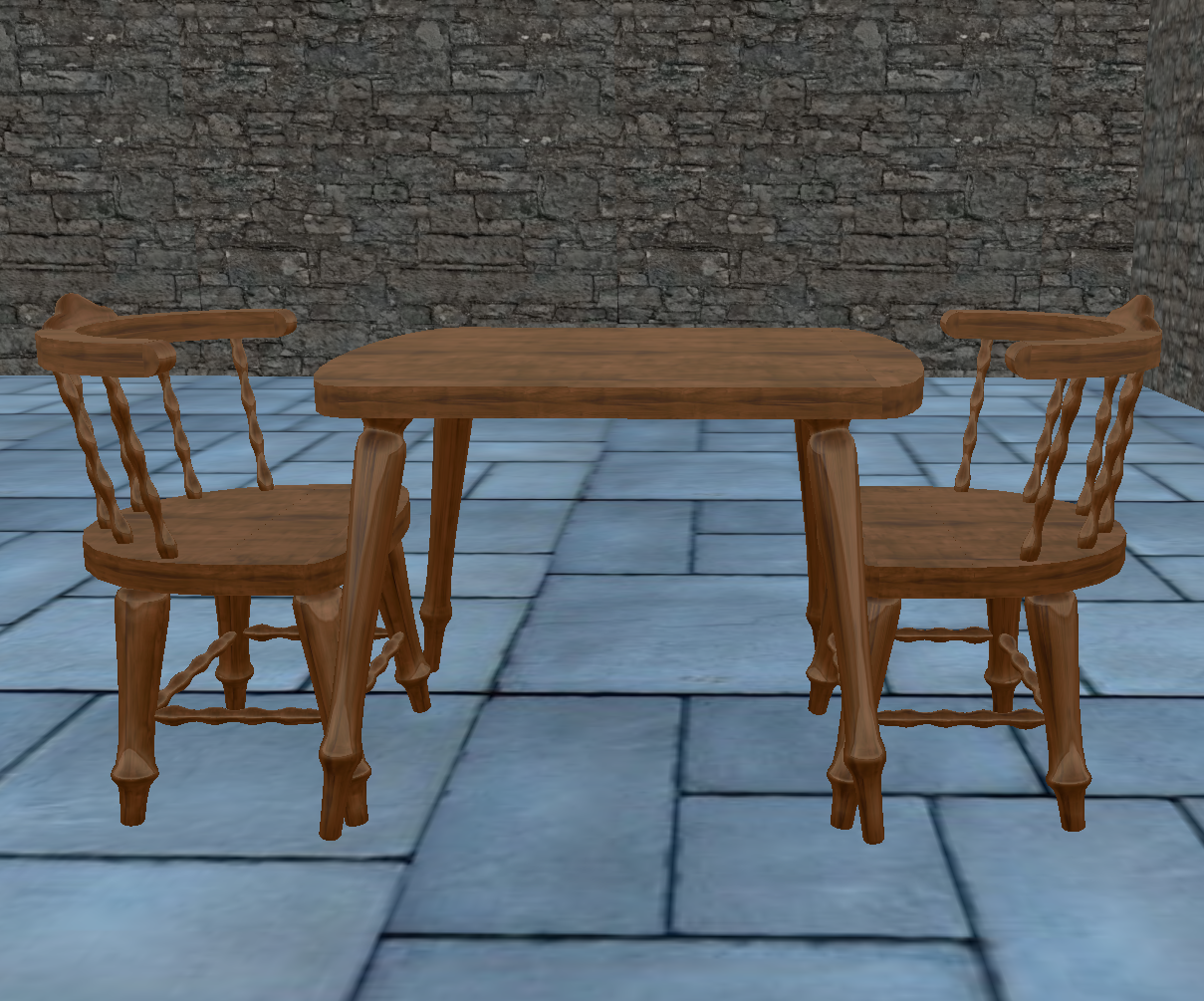 CF Captain's Table & 2 Copyable Chairs | Kitely
