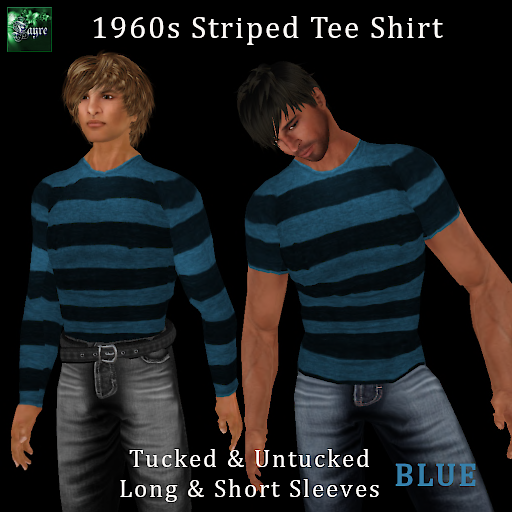 1960s Men's Black Striped Tee Shirts (7 Colors) | Kitely