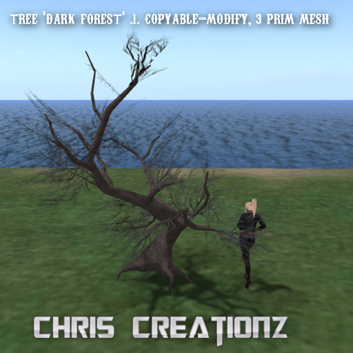 Tree 'Dark Forest' + treestump, 3 variations. goth spooky halloween ...