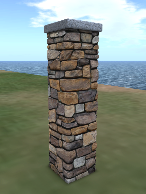 FULL PERM Sandstone Pilaster w/ Granite Cap & Textures | Kitely
