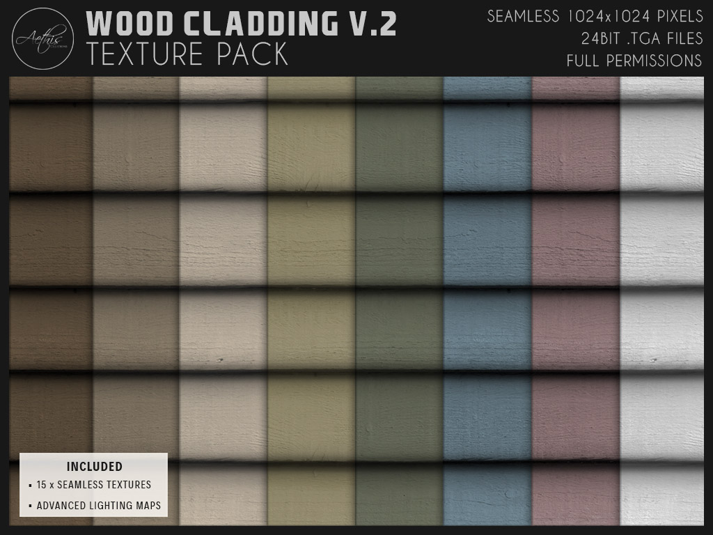 [AC] Seamless Wood Cladding V.2 Textures Pack | Kitely