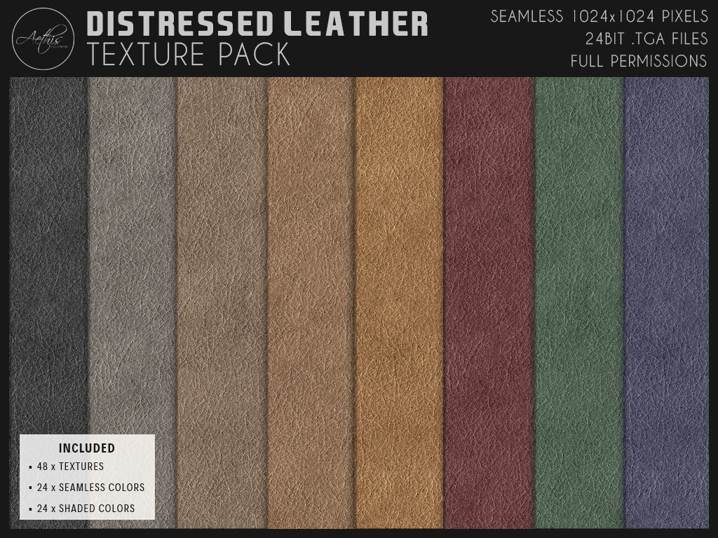[AC] Seamless Distressed Leather Textures Pack | Kitely