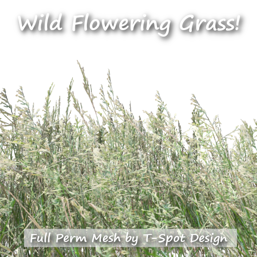 T-Spot Mesh - Wild Flowering Grass - Full Perm | Kitely