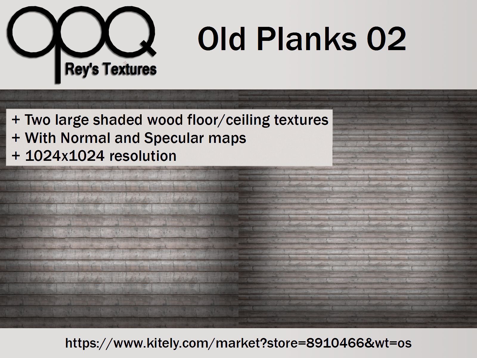 Shaded old wood plank textures - Rey's Old Planks 02 | Kitely