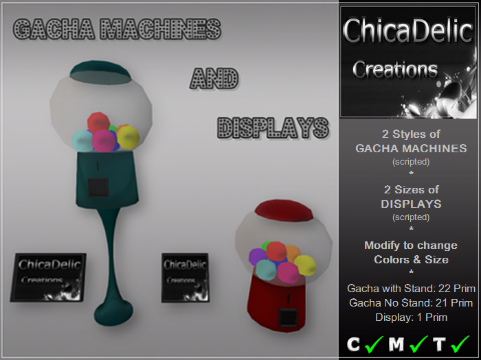 ChicaDelic _ Simple Gacha Machines with Display | Kitely