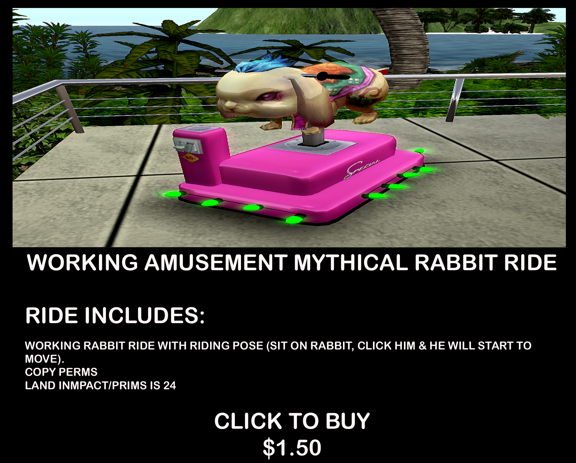 Mythical Rabbit Amusement Ride | Kitely