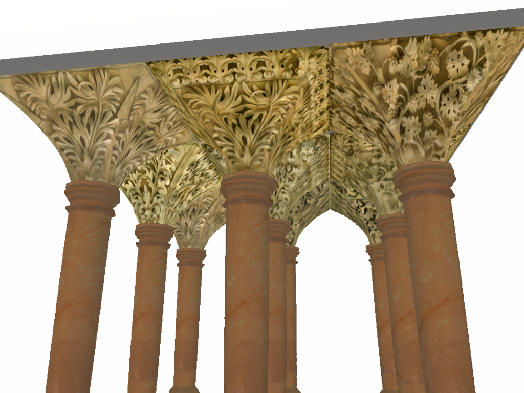 Gothic Arch Column Capital 4 side sq | Kitely