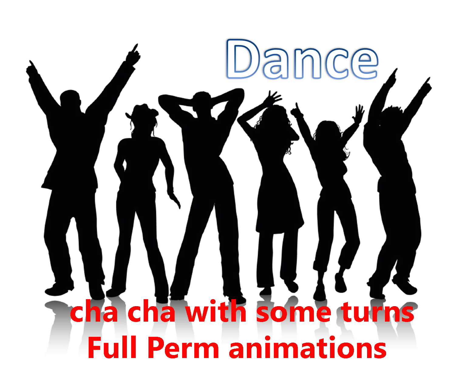 cha cha with some turns dance full perm animation | Kitely