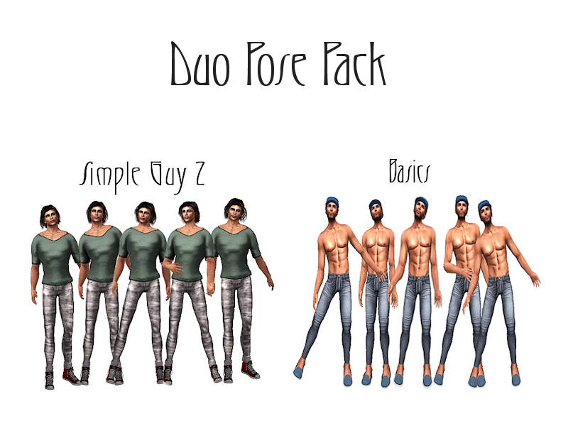 Duo Pose Pack Male Basics | Kitely
