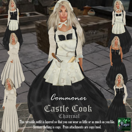 CF Commoner - Castle Cook Medieval Gown in 2 Colors | Kitely