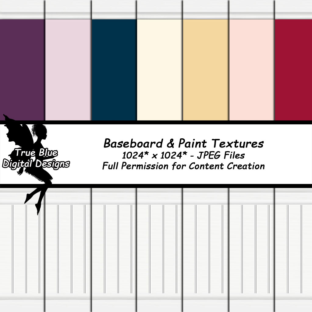 *True Blue Digital Designs* Baseboard & Paint Textures | Kitely