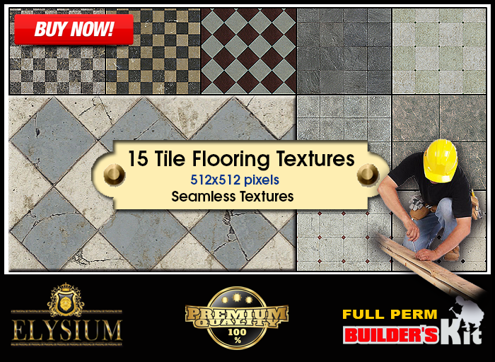 {ELYSIUM} Tile Floor Textures Pack - 15 textures [Export] | Kitely