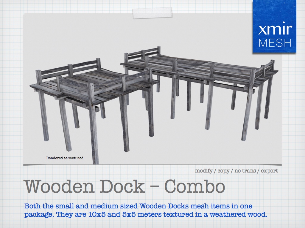 Wooden Dock Combo - xmir Mesh | Kitely