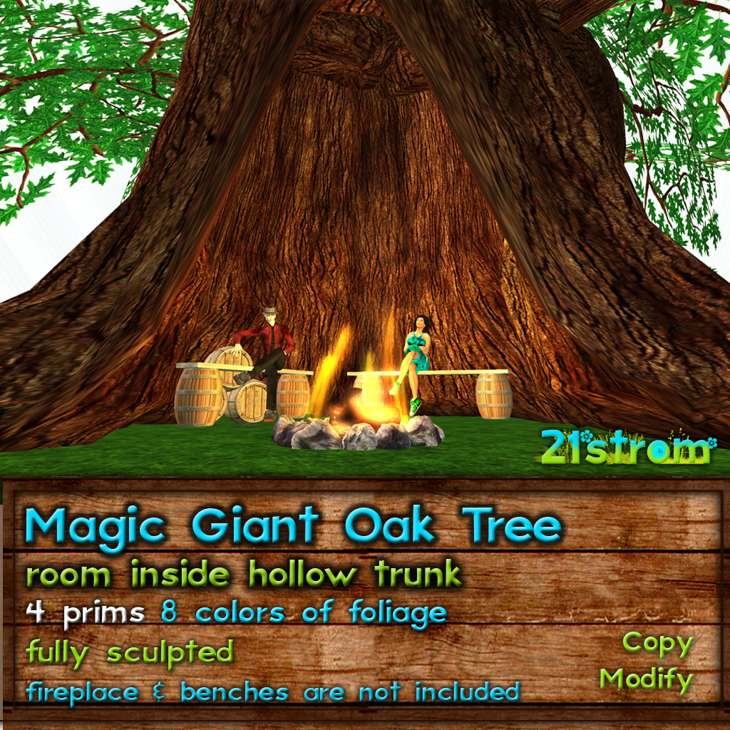 21strom: Magic Giant Oak Tree sculpted | Kitely