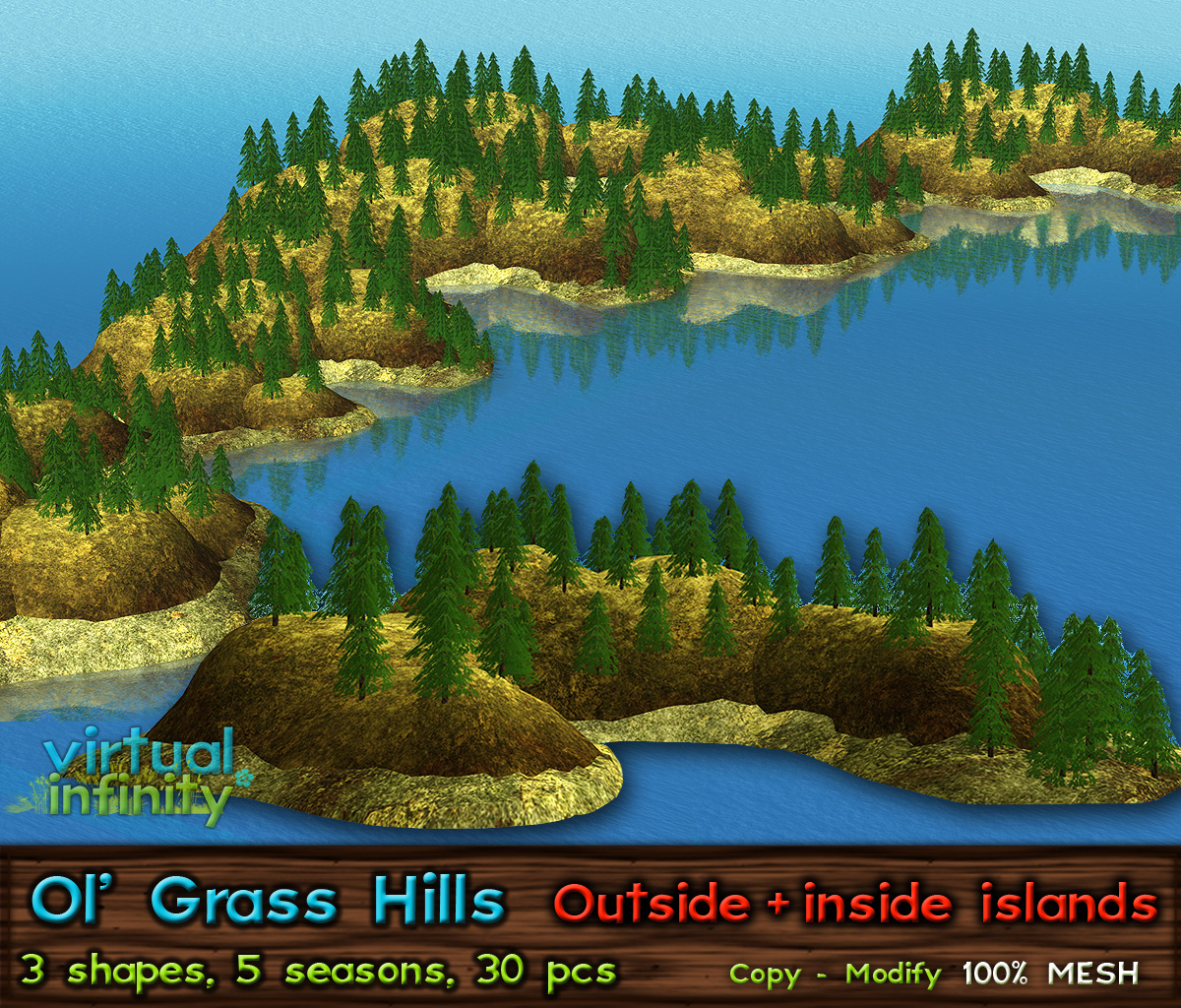 Ol' Grass Hills Islands - 30 mesh islands - 5 seasons - Inside ...
