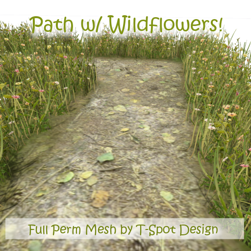 T-Spot Mesh - Path w/ Wildflowers - Full Perm | Kitely
