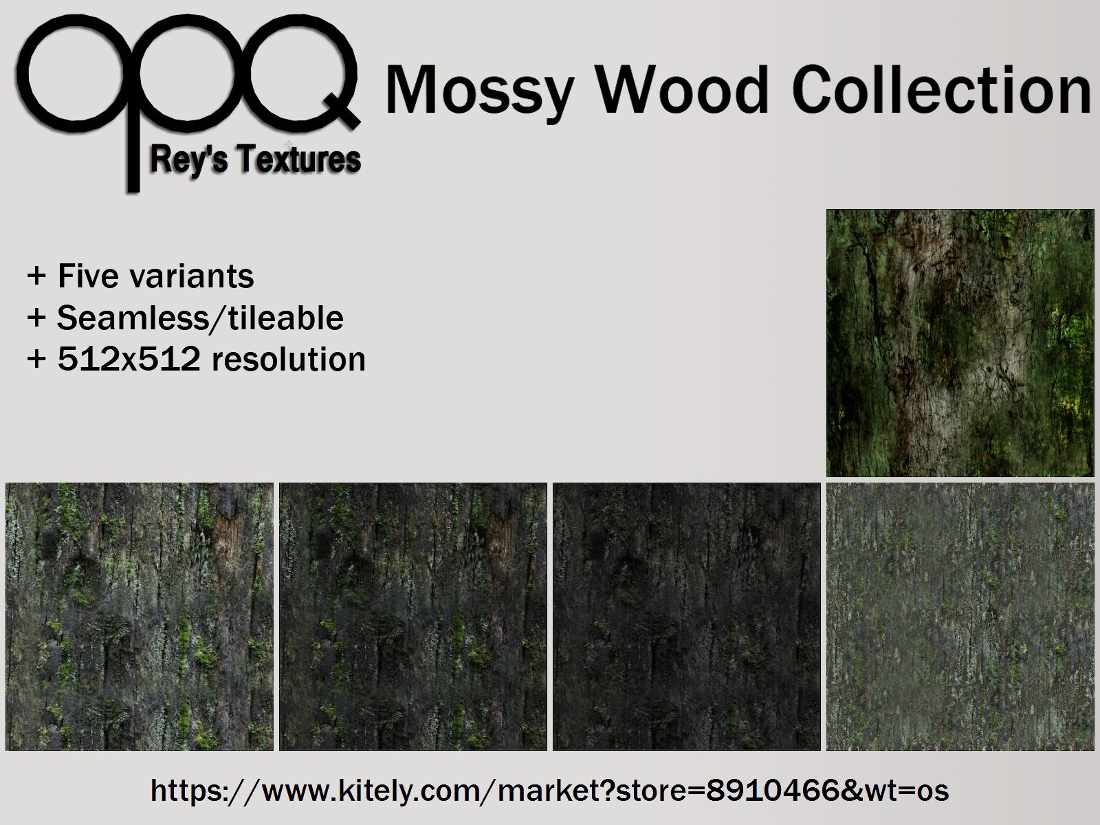 Old, Mossy Wood Textures - Rey's Mossy Wood Collection | Kitely