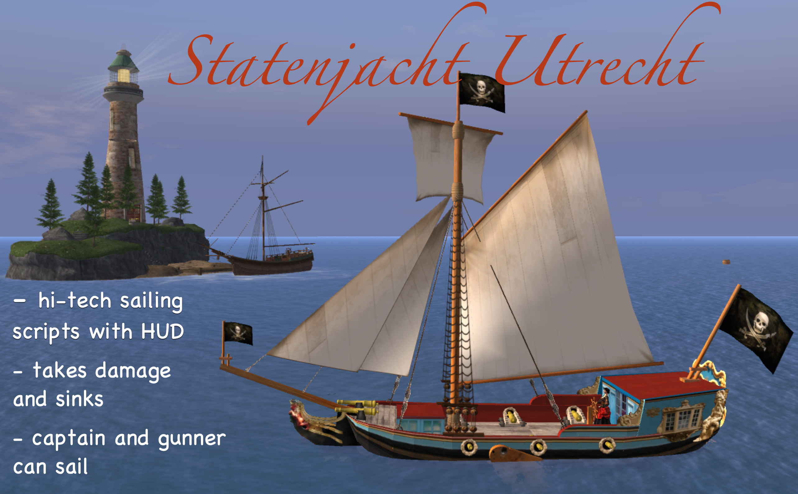 Statenjacht Utrecht sailing ship( magic scripts& sailing system) | Kitely