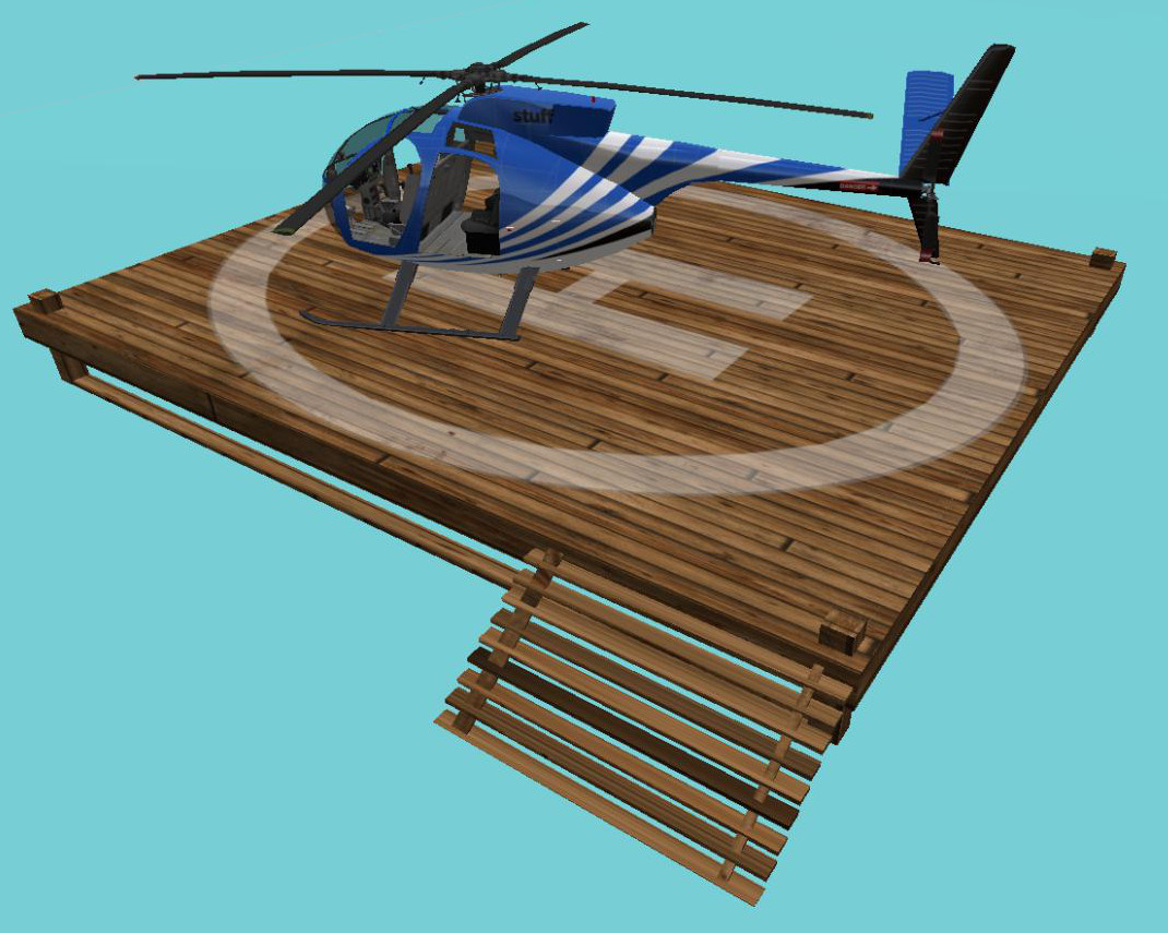 Simple Wooden Helipad | Kitely