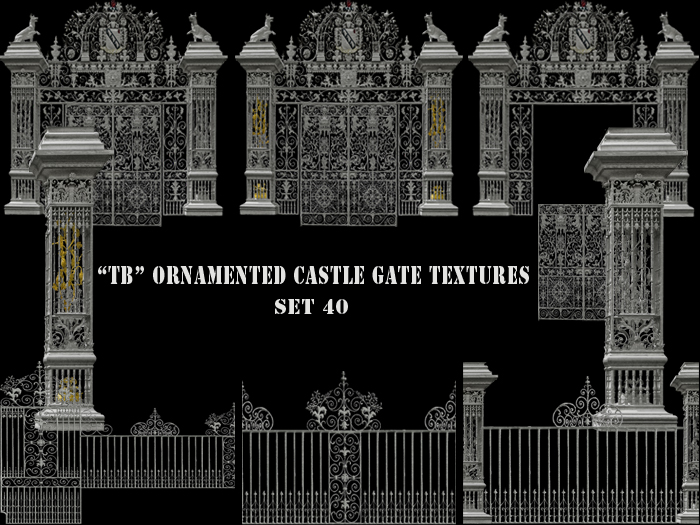 Twice Baked 11 Castle gate textures with great 3D effect set 40 | Kitely